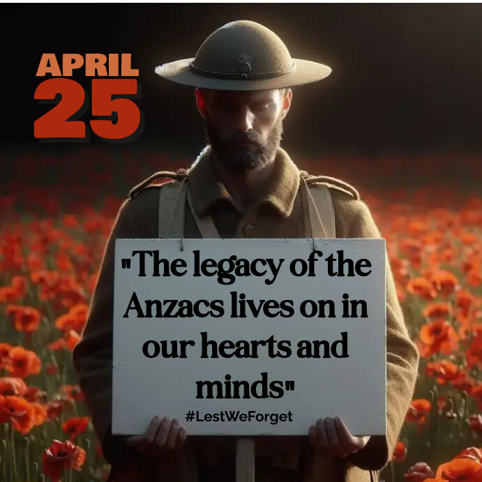lest we forget anzac day celebration post Template | PosterMyWall
