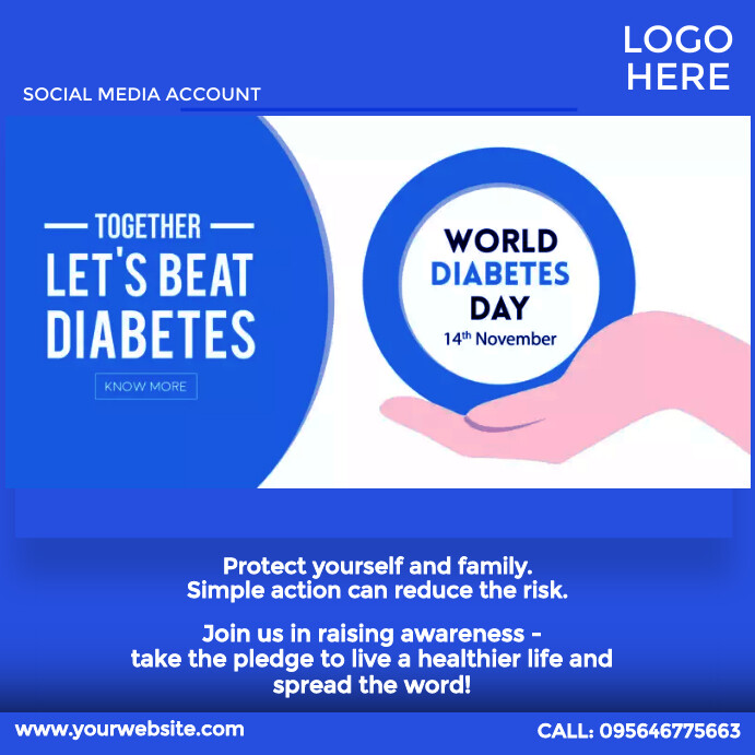 Copy of let's beat diabetes awareness | PosterMyWall