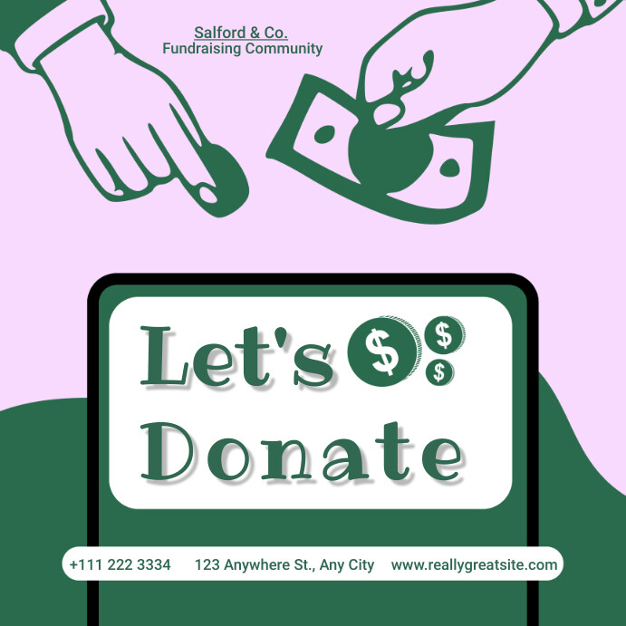 Let's Donate Template | PosterMyWall