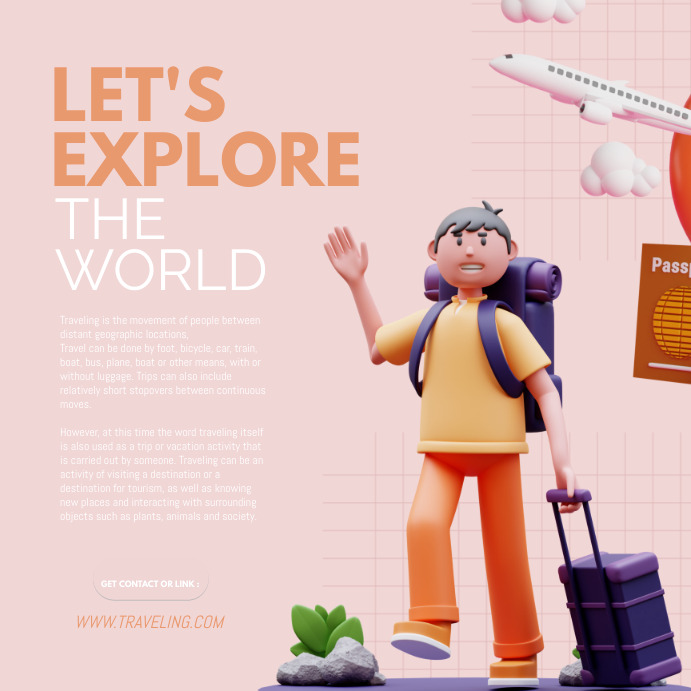Let's Explore The World Template | PosterMyWall