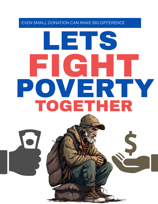 Let's fight poverty flyer template | PosterMyWall
