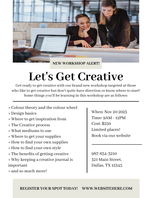 Let's Get Creative Template | PosterMyWall