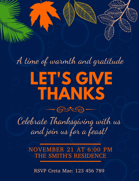 Let's give thanks Template | PosterMyWall