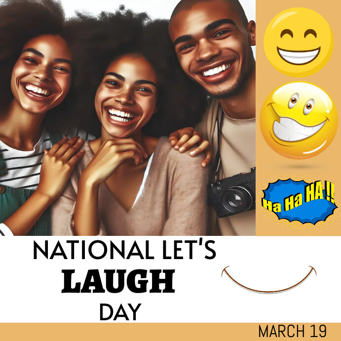 Copy of Let's laugh day template | PosterMyWall
