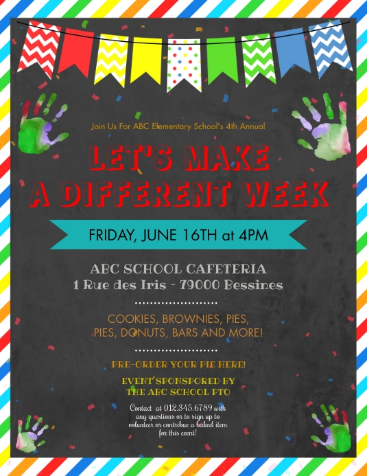 Copy of Let's Make A Difference Week school flyer | PosterMyWall