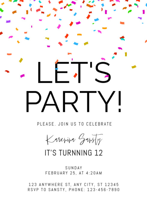 Let's Party Template | PosterMyWall
