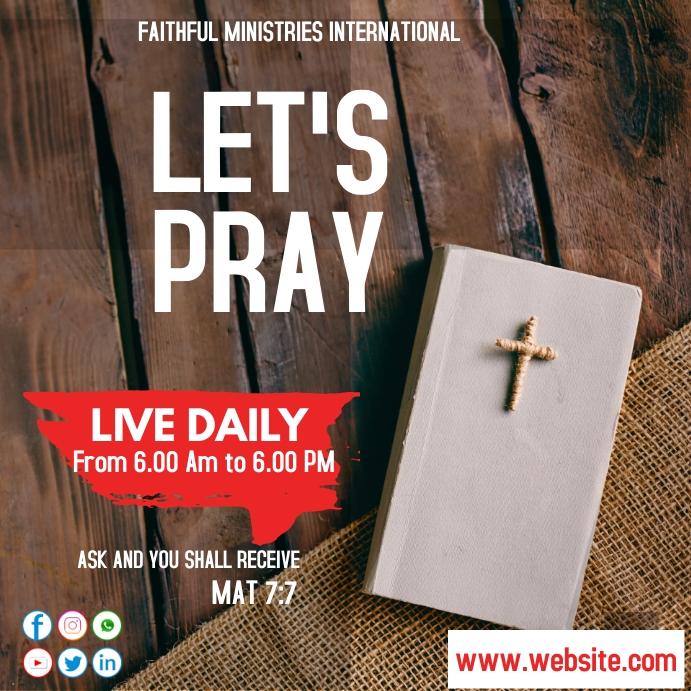 Let's pray Template | PosterMyWall
