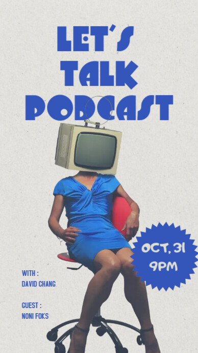 Let's Talk Podcast Template | PosterMyWall