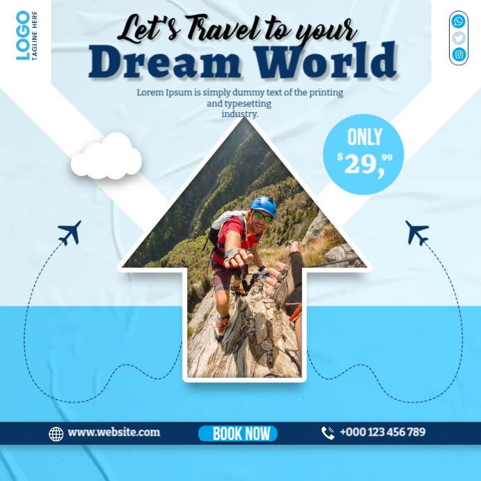 Copia de Let's Travel To Your Dream World | PosterMyWall