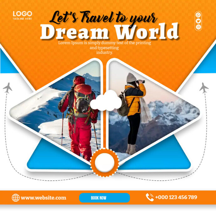 Let's Travel To Your Dream World Template | PosterMyWall
