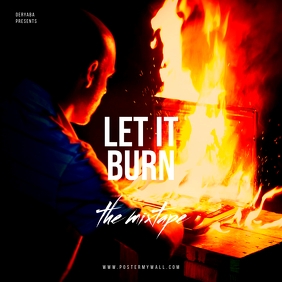 Flame Fire Match CD Cover Template | PosterMyWall