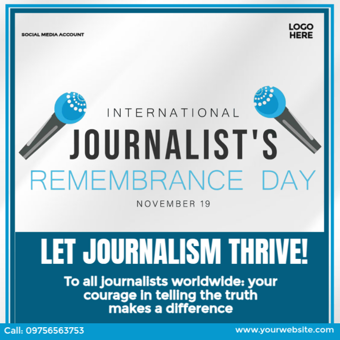 Let Journalism Thrive Template | PosterMyWall