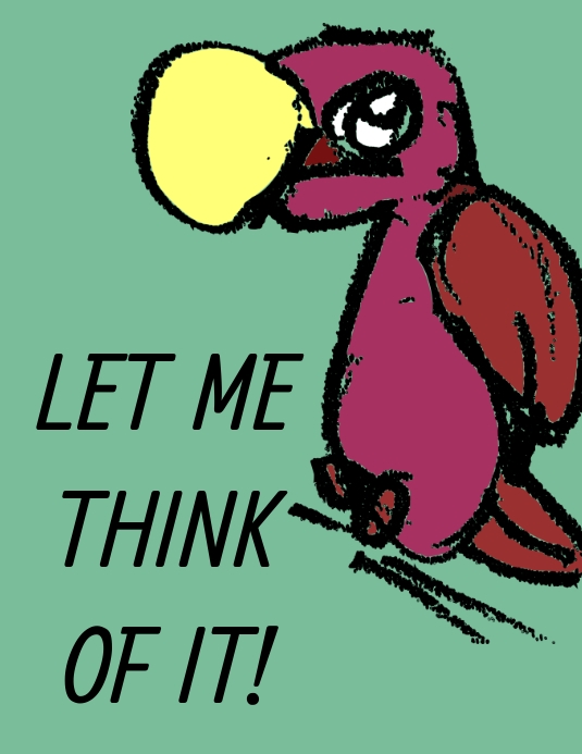 Let me think of it! Template | PosterMyWall