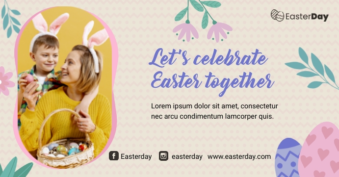 Lets Celebrate Easter Together ADS Template | PosterMyWall