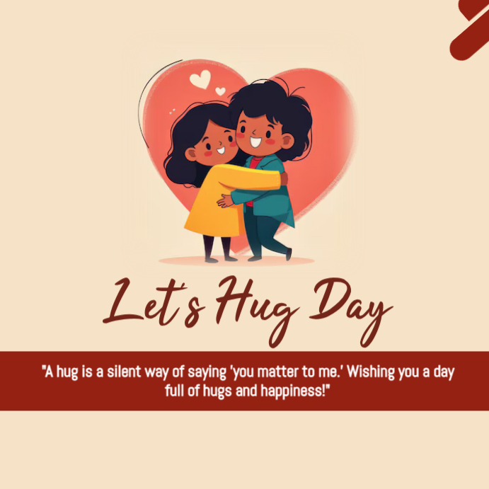 lets hug day Template | PosterMyWall