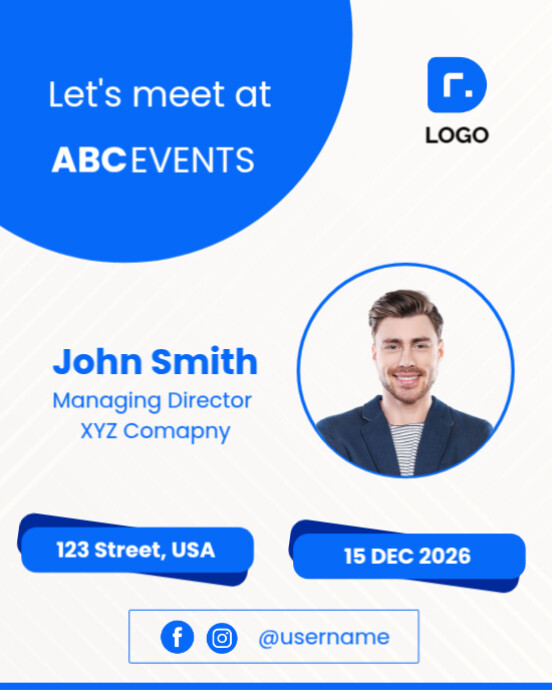 Plantilla de Lets meet at Event Instagram poster design | PosterMyWall