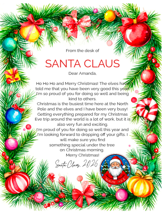 Plantilla de Letter from Santa – Christmas Magic Message | PosterMyWall