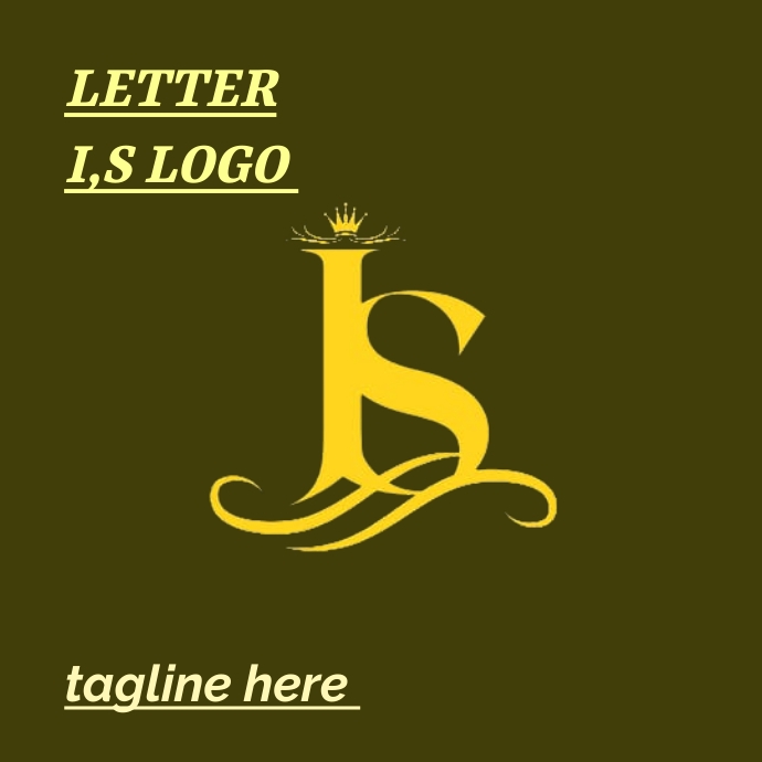LEtter I,S LOGO Template | PosterMyWall