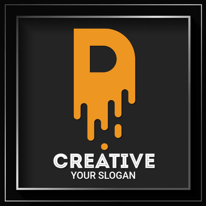 Copy of Orange D Logo Design | PosterMyWall