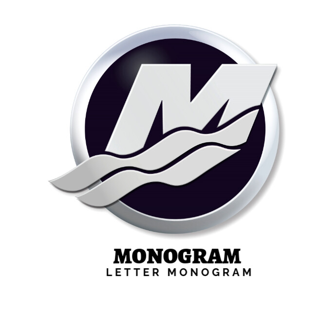 Letter M Monogram Logo Template | PosterMyWall