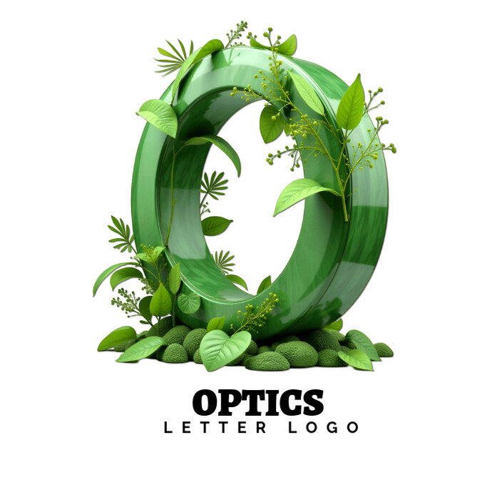 Letter O green texture logo Template | PosterMyWall