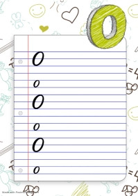 Number 1 Worksheet for Kids Kindergarten Prin Template | PosterMyWall