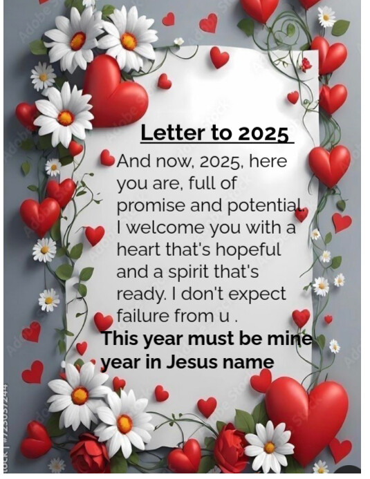 Letter to 2025 Template | PosterMyWall