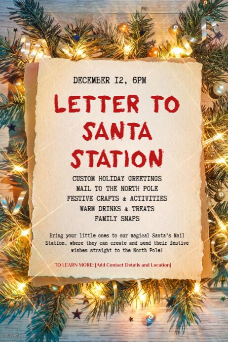Copy of Letter To Santa Flyer Template | PosterMyWall