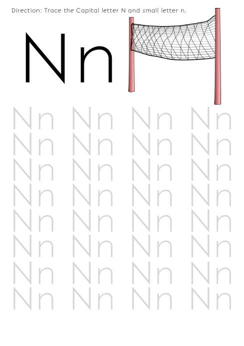 Copia de Letter Tracing Capital N small n | PosterMyWall