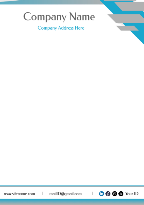 Letterhead | Letterhead document Template | PosterMyWall