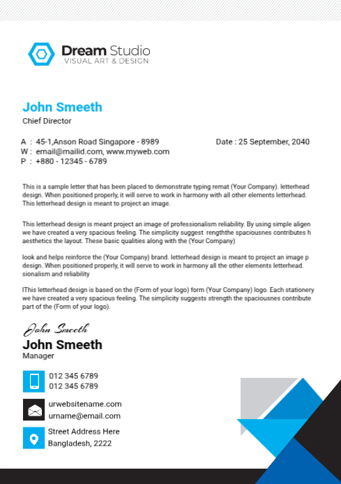 Letterhead AD Template | PosterMyWall