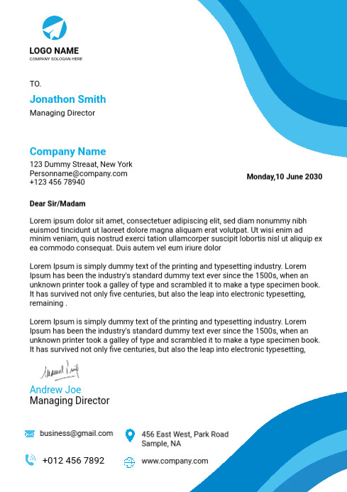 Letterhead Design Template | PosterMyWall