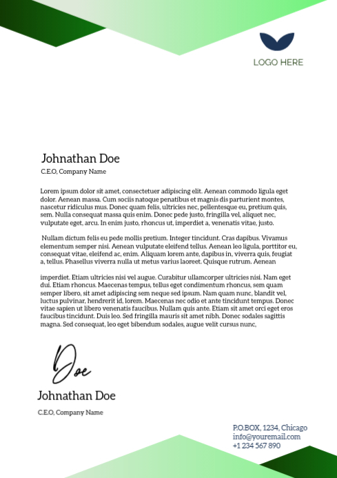 Letterhead Template | PosterMyWall