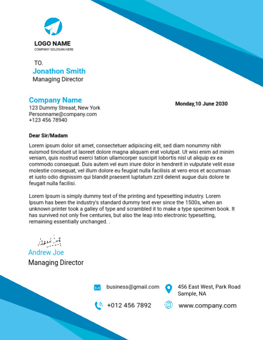 Copy of Letterhead Template | PosterMyWall