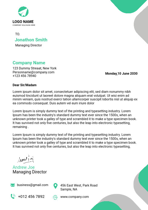 Letterhead Template | PosterMyWall