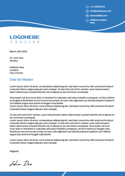 letterhead template | PosterMyWall