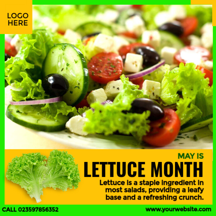 Lettuce Month Template | PosterMyWall