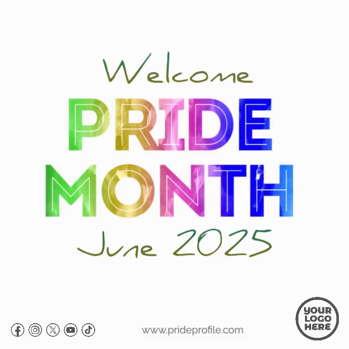 LGBT Colors animation Welcome Pride Month Ins Template | PosterMyWall