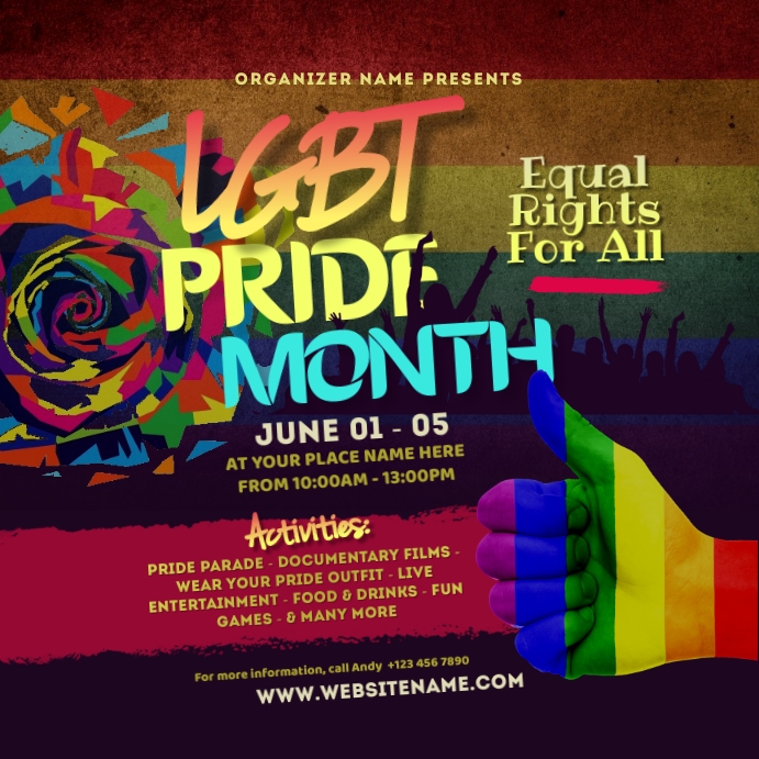 LGBT Pride Month Instagram Post Template | PosterMyWall