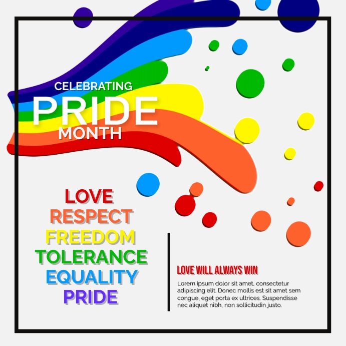 Copy of LGBT Pride Month Instagram Template | PosterMyWall