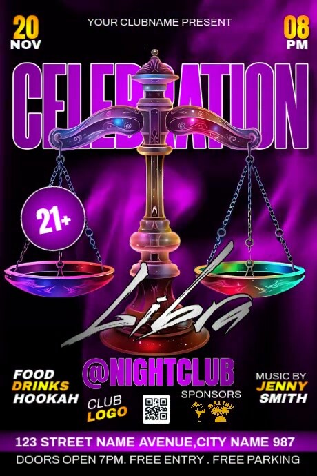 Libra Celebration Template | PosterMyWall