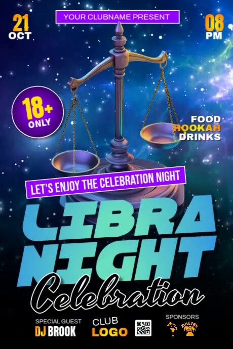 Copy of Libra Night Celebration | PosterMyWall