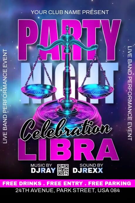 Libra Party Ads Template | PosterMyWall