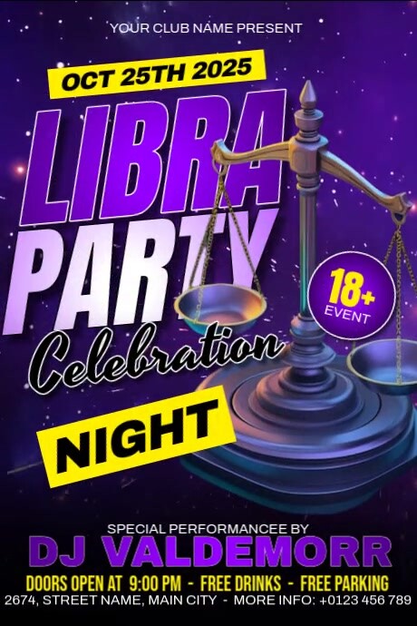 Libra Party Template | PosterMyWall