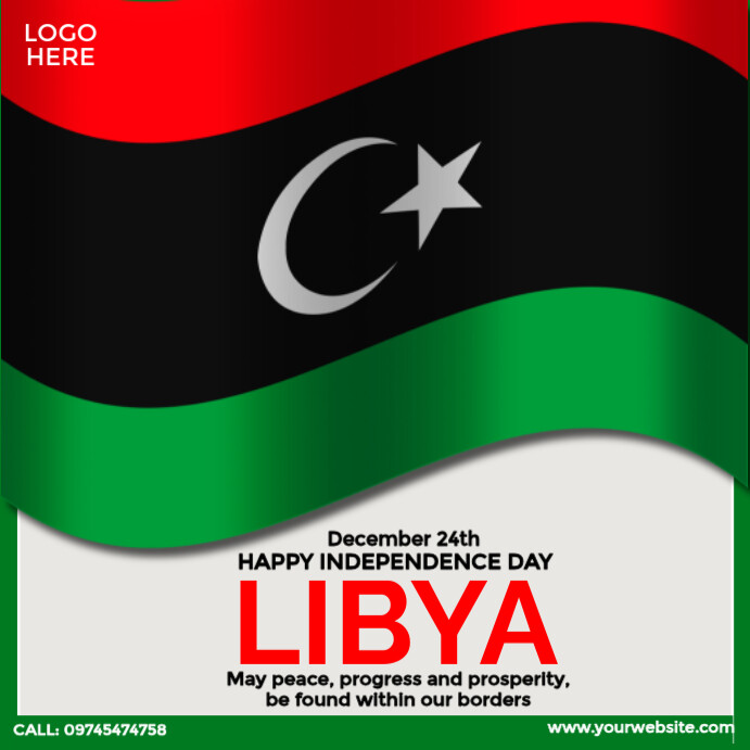 Libya Independence Day Template | PosterMyWall