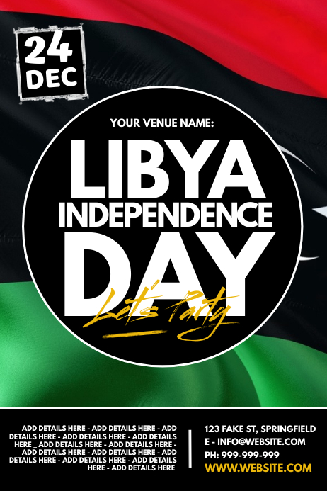 Libya Independence Day Poster Template | PosterMyWall