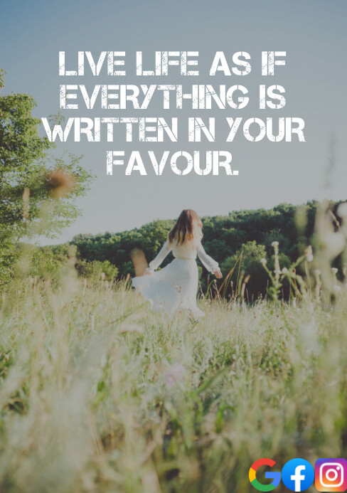 LIFE AND FAVOUR QUOTE TEMPLATE | PosterMyWall