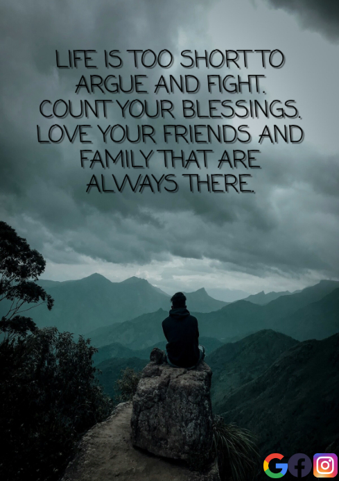 LIFE AND SHORT QUOTE TEMPLATE | PosterMyWall