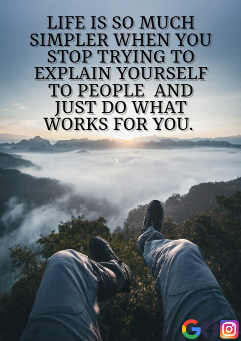 Plantilla de LIFE AND SIMPLER QUOTE TEMPLATE | PosterMyWall