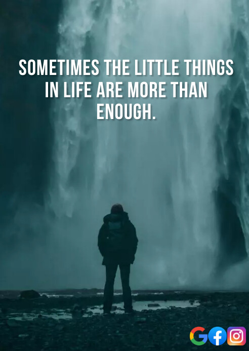 LIFE ENOUGH QUOTE TEMPLATE | PosterMyWall